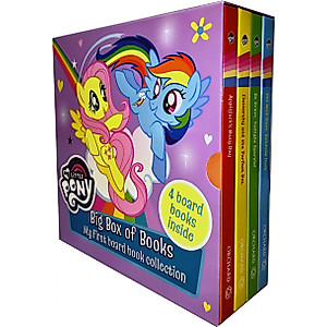 My Little Pony Big Box of Books Collection 4 Books Box Set (Applejacks Busy Day, Fluttershy and the Perfect Pet, Be Brave Twilight Sparkle, Get Well Soon Rainbow Dash)