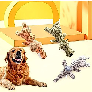 Robustplush - Immortal Squeaker Plush Toy for Aggressive Chewers, Chew Robust Animal Toy for Dog, Dog Stuffed Animals Chew Toy Squeaky, Antarcking Indestructible Dog Toy