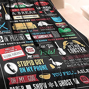 Friends Blanket Fleece Throw Blanket,Soft Warmer Flannel Blanket,Double-Layer Printed Blanket for Couch,Bedding,Sofa,Living Room and Camping 50"X40"