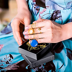 WSICSE 12 Pcs Jewelry Gift Boxes, Small Gift Boxes for Necklace Ring Bracelet Earring Cotton Filled Jewelry Box for mothers day Jewelry Gifts Organizer