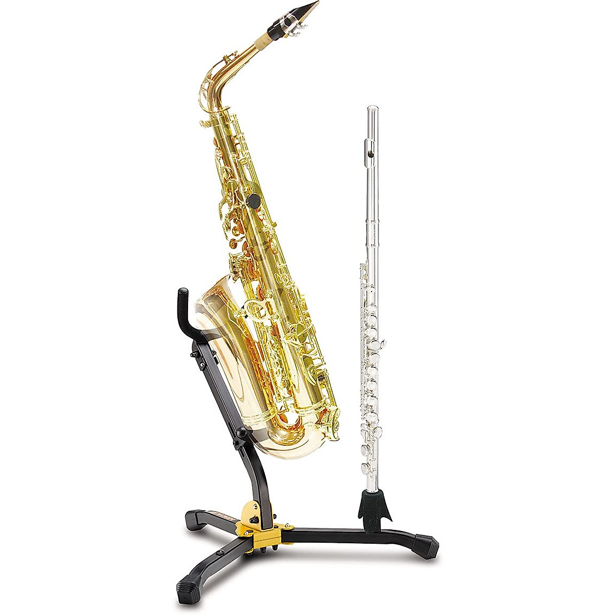 Lumintrail Hercules Alto/Tenor Saxophone & Flute/Clarinet Stand DS532BB w/ Bag & a Cleaning Cloth