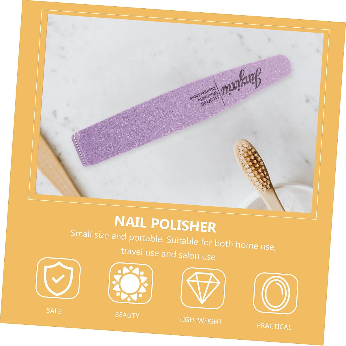 Beaupretty Manicure Pedicure Set Nail Buffer Strip Nail File: 10pcs Manicure Sponge File Double Sided Nail Buffing Block Salon Pedicure Polisher File for Men Women Purple Nails Set