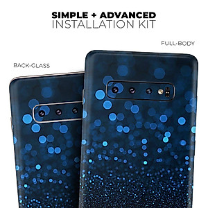 DesignSkinz 50 Shades of Unflocused Blue - Protective Vinyl Decal Wrap Skin Cover Compatible with The Samsung Galaxy S20 (Full-Body, Screen Trim & Back Glass Skin)