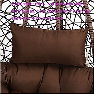 Eoieov Hanging Egg Chair Cushions with Ties,Removable Round Cushions 45"*45"for Hanging Egg Chair,Washable Swing Chair Cushion with Head Pillow,Thicken Patio Egg Chair Cushion,Sky Blue