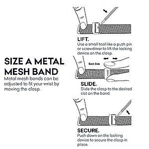 WRISTOLOGY Rose Gold Metal Mesh 22mm Watch Band - Quick Release Milanese Stainless Steel Easy Change Mens Womens Strap