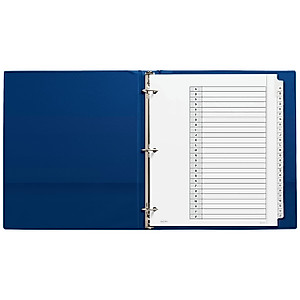 Avery Extra-Wide 26 Tab Dividers for 3 Ring Binders, Customizable Table of Contents, Multicolor Tabs, 1 Set (11166)