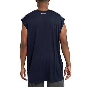 Champion Sleeveless, Sport Tank, Moisture Wicking, Muscle T-Shirt for Men (Reg. or Big & Tall), Navy, Medium