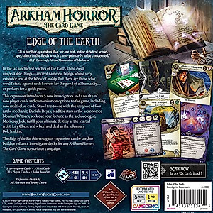 Fantasy Flight Games Arkham Horror The Card Game Edge of The Earth Investigator Expansion - Unleash New Terrors! Lovecraftian Cooperative LCG, Ages 14+, 1-4 Players, 1-2 Hour Playtime, Made