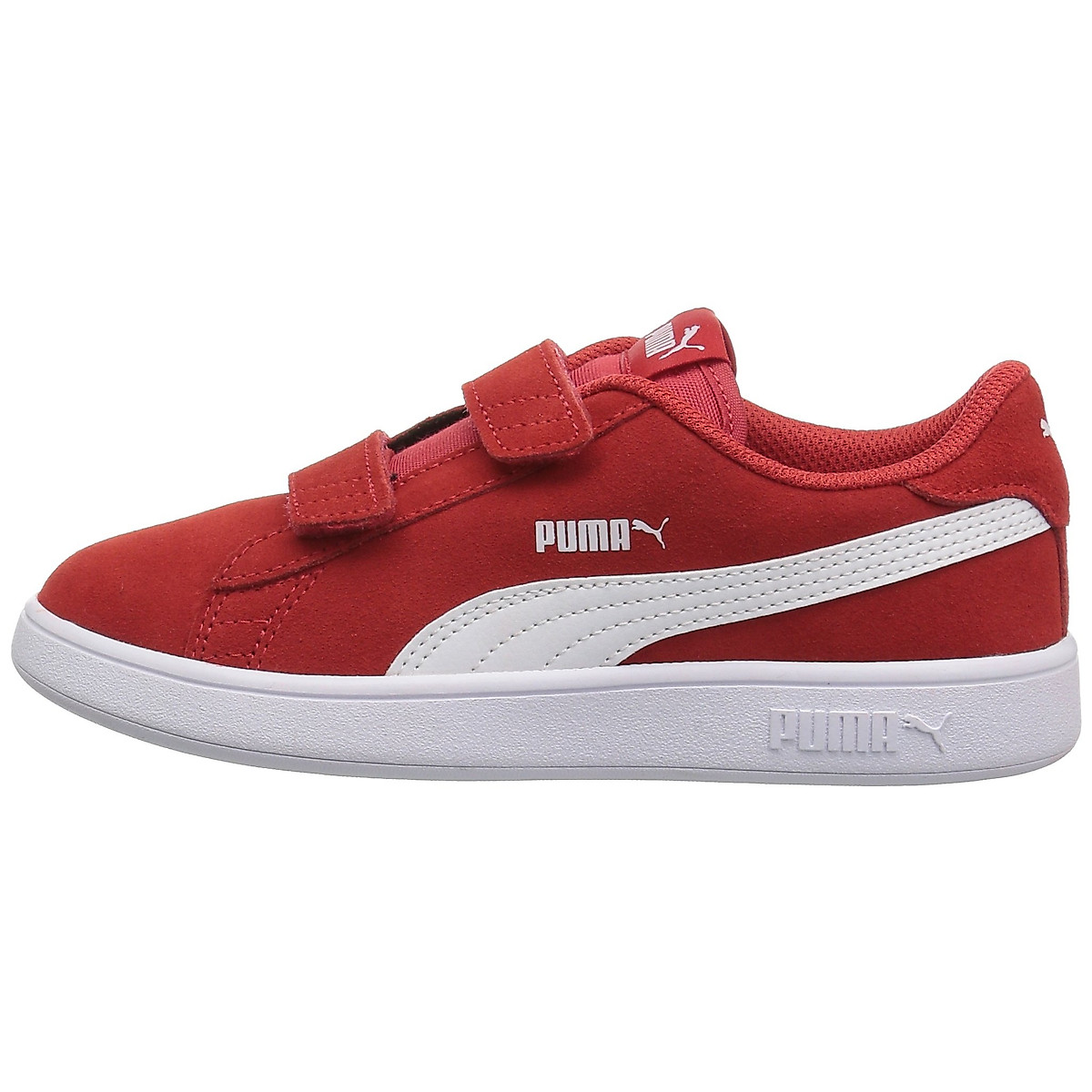 PUMA mens Smash V2 Velcro Sneaker, White, 2 Little Kid US