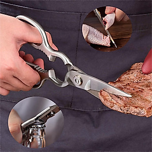 Kitchen Knife Set, Hanmaster 7 Pieces German Steel Knives Set for Kitchen with Acacia Wood Block, Kitchen Scissors, Gift Box Packed.