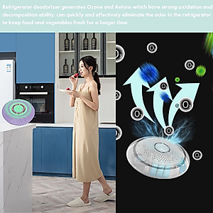 WARMON Refrigerator Deodorizer,Portable USB Rechargeable Refrigerator deodorizer, Outperforms Than Baking Soda and Charcoal Bags,Fridge and Freezer Odor Absorber to Keep Food Fresh Longer(Lilac)