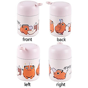 Maxerkeep Food Thermos Japanese Anime Pochita Makima Denji17oz Vacuum Insulated Soup Flask Stainless Steel Lunch Container for Hot Food,Food Jar for Toddlers & Kids