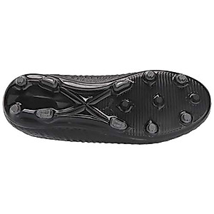 PUMA Unisex-Child Future 4.4 Firm/Artificial Ground Soccer Shoe, Black Black Aged Silver, 3 M US Little Kid