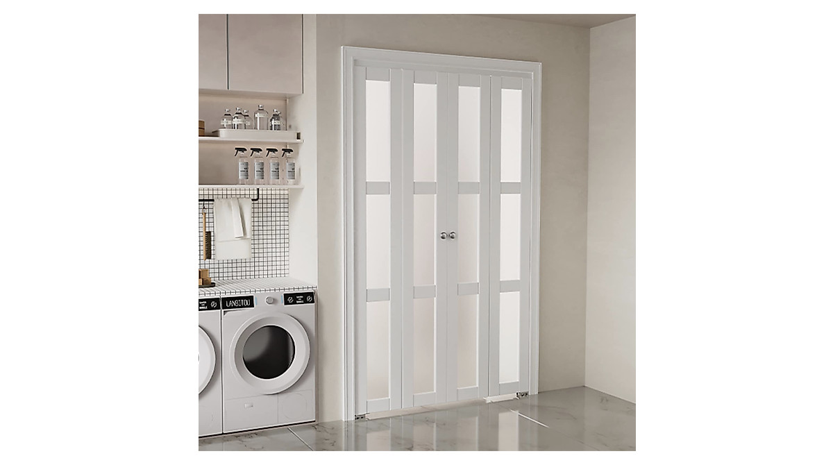 BARNER HOME Bi-Fold Doors with Frosted Glass Panels