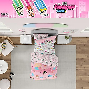 Franco Collectibles Powerpuff Girls Bedding 5 Piece Super Soft Comforter and Sheet Set with Sham, Twin, (100% Official Licensed Product)