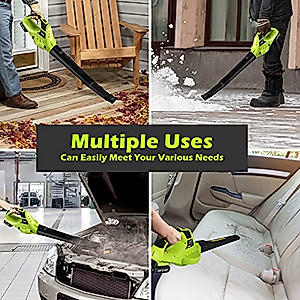 Dr.me Leaf Blower, 20V Cordless Leaf Blower with Battery & Charger, Electric Leaf Blower for Lawn Care, Electric Leaf Blower Battery Powered for Snow Blowing & Cleaning Green JH412101800U