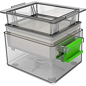 Easy Tofu Press - Remove Water from Tofu in 10-20 Minutes, Vegan-Friendly Food Squeezer, Dishwasher Safe, Improve Tofu Taste, Includes Drip Tray, BPA-Free, with Recipe Book, Mother's Day Gift