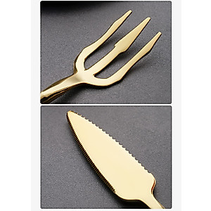 Gold Silverware Set for 16 Durable 18/10 Stainless Steel Flatware Set Creative Styles 64 Piece Modern Cutlery Tableware Utensils Set for Home Kitchen Wedding Restaurant Knives forks and Spoons (Color