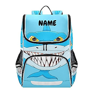 JKDY School Backpacks for Teens Boys Girls,for Elementary School Lightweight Travel Backpack with Adjustable Chest Strap (Cute shark) Suitable for ages 6-12 Student