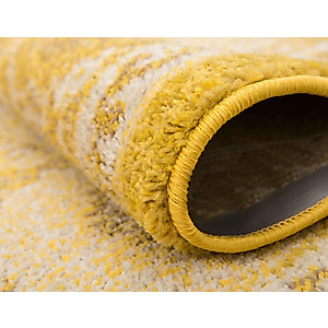 Unique Loom Penrose Collection Area Rug - Blake (2' 2" x 6' 1" Runner, Yellow/ Beige)