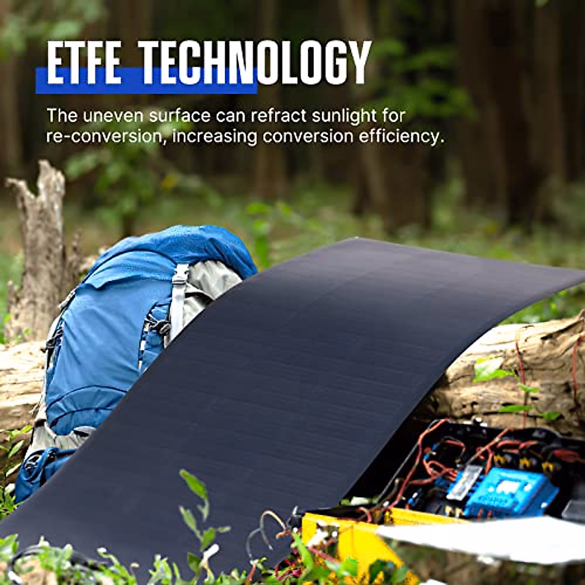ATEM POWER Monocrystalline 55W Flexible Solar Panel 245° Bendable 12V Portable Solar Charger with Uneven Surfaces Lightweight for RV Tent Roof Boat Cabin Marine Camping