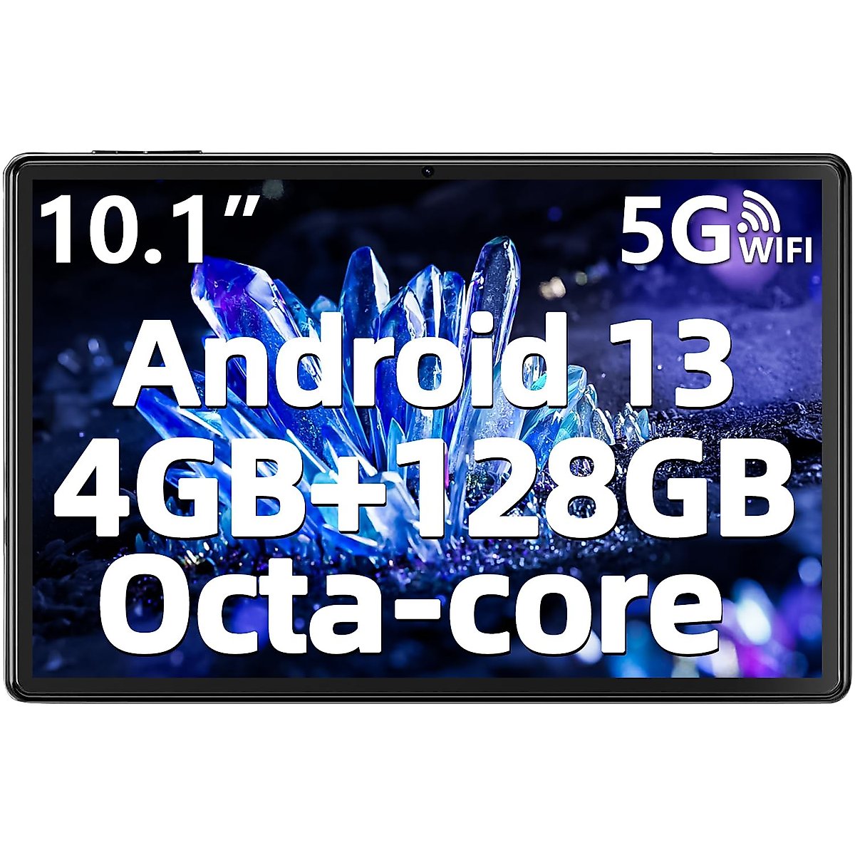 SGIN Tablet, 10.1 Inch Android 13 Tablets 4GB RAM 128GB ROM with Octa-Core 2.0Ghz Processor, 1280 * 800 Pixel IPS Screen, 2MP+8MP Camera, 6000mAh, WiFi, Bluetooth 5.0