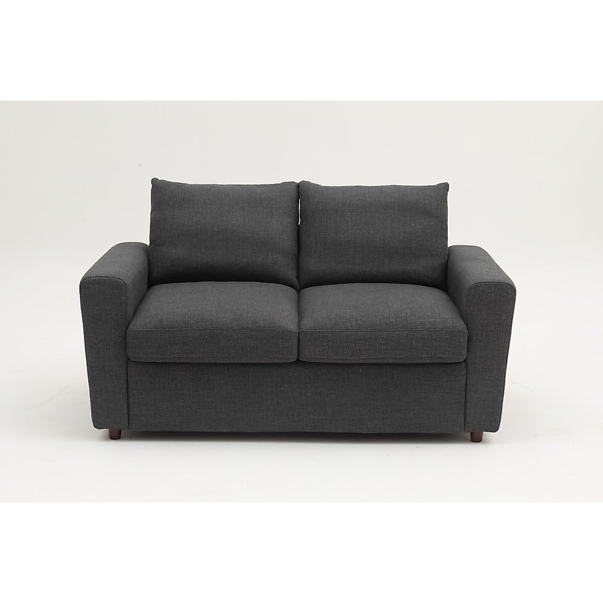 Panana Sofas for Living Room, Comfy Modern Couch with Lift-up Storage, Upholstered Linen Couch, Couch for Living Room, Bedroom, Apartment, Lounge (Dark Gray Linen Fabric, 2 Seater)