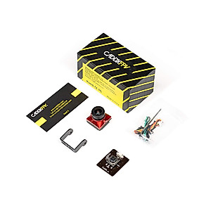 Caddx Ratel 2 FPV Camera 1200TVL NTSC/PAL 16:9/4:3 Switchable 1.66mm/2.1mm Lens Super WDR FPV Micro Camera for FPV Racing (Red)