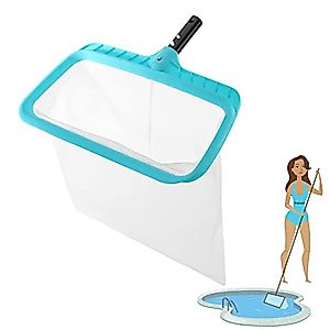 Professional Pool Leaf Skimmer, Pool Leaf Cleaner Net & Heavy Duty Reinforced Swimming Pool Rake Net,Fine Mesh Net, for Outdoor & Indoor Swimming Pools,Hot Tub, Fish Ponds and Spas(Blue)