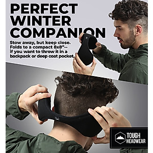 Tough Headwear Ear Muffs - Earmuffs for Men & Women - Fleece Ear Warmers & Behind the Head Ear Muffs