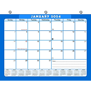 2024 Calendar 12 Months Student Calendar/Planner for 3-Ring Binder, Desk, or Wall -v006