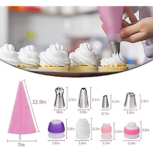 ARNISION 359PCs Cake Decorating Baking Supplies Kit, Baking Set with 66 Piping Tips, Icing Bags and Tips Set for Beginners,Baking Tools,Cupcake Decorating Kit