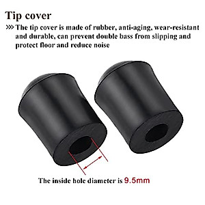 2pcs Double Bass Endpin Rubber Tip Stopper Protector End Accessory