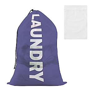 RunningBear Purple Laundry Bag Travel Laundry Bags Travel Laundry Bags with Drawstring Large Hamper Bag for Travel Camp