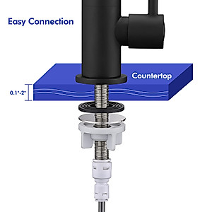 Kablle Drinking Water Faucet, Reverse Osmosis Faucet, Water Filtration Faucet, Drinking Water Purifier Faucet, Matte Black, B07