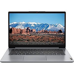 Lenovo Ideapad 1i 14 inch HD Laptop, for Students and Business, Intel Celeron N4020(Up to 2.80GHz), 4GB RAM, 64GB eMMC, WiFi 6, HDMI, Type-A&C, Webcam, 10 Hours Battery Life, Windows 11 S