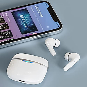 Wireless Earbuds, Bluetooth 5.2 Earbuds Touch Control in-Ear True Wireless Headphones, 24 Hrs Playtime with Charging Case, Hi-Fi Stereo headset with Built-in Mic for Headset for iPhone & Android