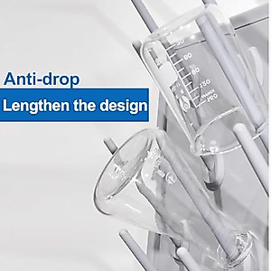 YTFLOT Wall Mounted Drying Rack 27 Pegs Lab Drying Draining Rack Cleaning Equipment Bench-top Laboratory Glassware