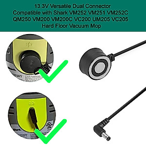 for Shark Vacmop Charger Compatible with Shark VM252 VM251 VM252C QM250 VM200 VM200C VC200 UM205 VC205 Hard Floor Vacuum Mop 13.3V Magnetic Power Cord Charger