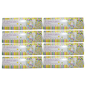 Regent Products Corp Set of 200 Easter Zipper Bags with Easter Bunny, Egg, and Jelly Bean Designs! 6.5"x5.86" - 2 Designs!