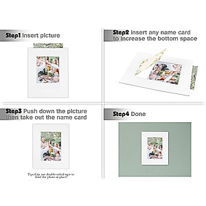 Golden State Art, Pack of 25 White Slip-in Photo Mat with Backing Board Pre-Adhesived, Includes 25 Clear Storage Bags, Cardboard Mounting Frame (8x10 for 5x7 Photos)