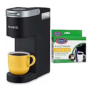 Keurig K-Mini Single Serve K-Cup Pod Coffee Maker (Black) Bundle with Cleaning Cups (5 Cups) - (2 Items)