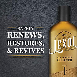 Lexol All Leather Cleaner (Step 1) by Lexol, Use on Furniture, Car Interior, Shoes, Handbags, Two-Step System, 16.9 Oz