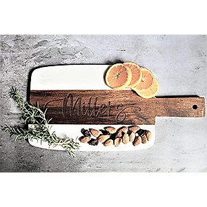 Personalized Marble and Wood Cutting Board Custom Cutting Board Charcuterie Board Christmas Anniversary Wedding Gift Bridal Shower Gift Engagement Gift Housewarming Gift