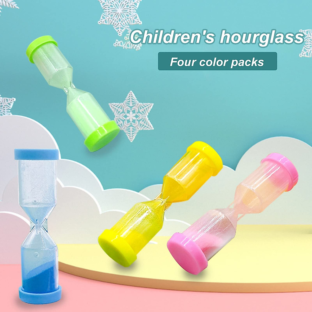 Hourglass Sand Timer 20 Secs, Random Colors Small Sand Clock Count Down Sandglass Timer Toy Random Color 1 Pack