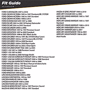 Scosche FD1327B Compatible with 1995-07 Ford / Lincoln / Mercury / Mazda DIN w/Molded Pocket Dash Kit Black