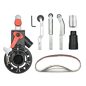 VISLONE Belt Sander Sanding Belt Adapter Multifunction Mini DIY Electric Angle Grinder Bandfile Belt Sander for 115mm 4.5" and 125mm 5" Spindle Sander with M14 Thread Spindle