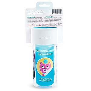 Munchkin® Miracle® 360 Insulated Sippy Cup, Includes Stickers to Customize Cup, 9 Ounce, Blue