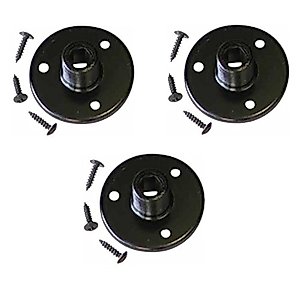 Audio2000'S AST4264BX3 3-Pack Black Microphone Gooseneck Table Mounts with 5/8" X 27 Threads and Mounting Screws