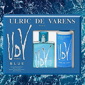 Ulric De Varens Blue Eau De Toilette Spray 100ml Set 2 Pieces 2019366877